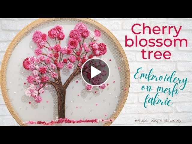 Cherry Blossom Tree Hand Embroidery 760